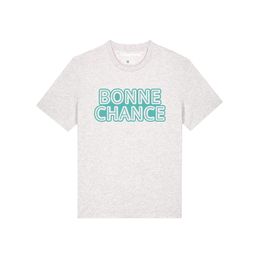 Watapparel T-Shirt 'Bonne Chance' (GOTS) Herren Gr&ouml;&szlig;e M t&uuml;rkis / graumeliert