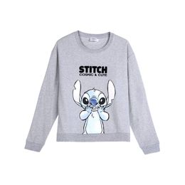 Disney Lilo & Stitch Sweatshirt 'Disney Stitch' Damen Gr&ouml;&szlig;e L grau