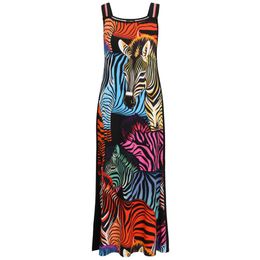 Doris Streich Maxi-Kleid mit Zebra-Print Damen Gr&ouml;&szlig;e 50 bunt Winterkleid