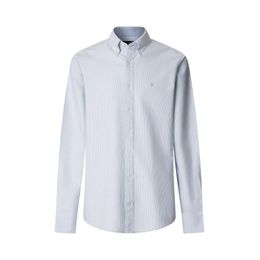 Hackett London Button Up Shirt 'Heritage' male Blue, White size XXXL