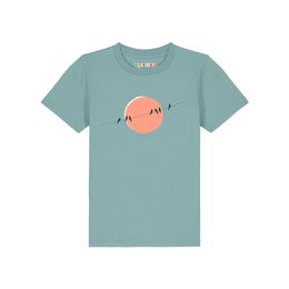 Watabout.kids T-Shirt 'Countryside 01' Jungen Gr&ouml;&szlig;e 128 t&uuml;rkis / apricot / schwarz