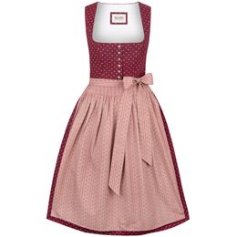 Stockerpoint Dirndl 'Gina' Damen Gr&ouml;&szlig;e 34 bordeaux / burgunder / pastellrot / wei&szlig;