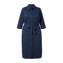 Ulla Popken Blusenkleid Damen Gr&ouml;&szlig;e 62/64 marine Winterkleid