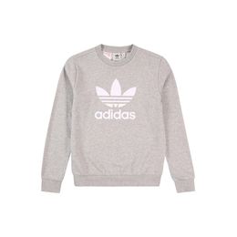 adidas originals Sweatshirt 'TREFOIL' Jungen Gr&ouml;&szlig;e 152 graumeliert / wei&szlig;