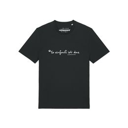 Watapparel T-Shirt 'So Einfach Ist Das' Herren Gr&ouml;&szlig;e S schwarz / wei&szlig;