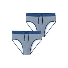 Schiesser Badehose ' Ocean Swim ' Herren Gr&ouml;&szlig;e S blau / wei&szlig;