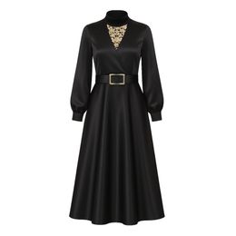 Modamihram Kleid Damen Gr&ouml;&szlig;e 38 beige / schwarz Winterkleid