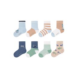 Camano Socken M&auml;dchen Gr&ouml;&szlig;e 15/18 hellblau / dunkelblau / gr&uuml;n / wei&szlig;
