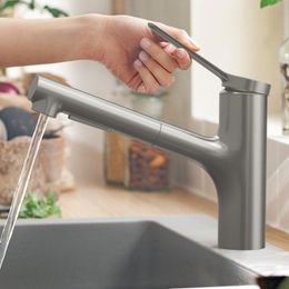 Hansgrohe Zesis M33 K&uuml;chenarmatur, mit sBox lite, ausziehbar, schwenkbar, 74803800, sBox lite