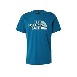 The North Face T-Shirt 'Mountain Line' Herren Gr&ouml;&szlig;e XXL royalblau / pastellgr&uuml;n / schwarz / wei&szlig;