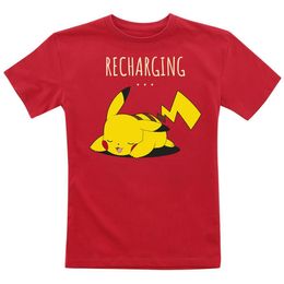 Pok&eacute;mon Pok&eacute;mon Kids - Pikachu - Recharging T-Shirt rot in 152 Q124-001262 - FOTL Kids Iconic 150 red - P0053