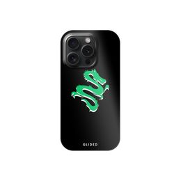 Glided Smartphoneh&uuml;lle 'Emerald Dragon Glided Handyh&uuml;lle' Damen Gr&ouml;&szlig;e iPhone 14 Plus schwarz
