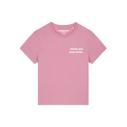 Watapparel T-Shirt 'Fr&uuml;her War Alles Besser' Damen Gr&ouml;&szlig;e XL rosa / wei&szlig;