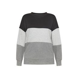 MIMO Sweatshirt Damen Gr&ouml;&szlig;e M hellgrau / graumeliert / schwarz