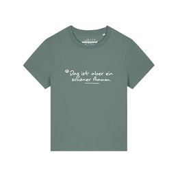 Watapparel T-Shirt 'Das Ist Aber Ein Sch&ouml;ner Baum' Damen Gr&ouml;&szlig;e M gr&uuml;n / wei&szlig;