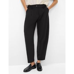Brax Damen Bundfaltenhose Style MEGAN S BLACK, schwarz, Gr. 34