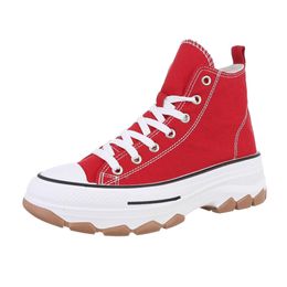 Ital-Design Sneaker high Damen Gr&ouml;&szlig;e 40 rot / wei&szlig;