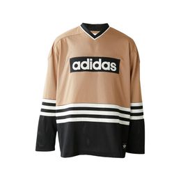 adidas originals Shirt 'HCKY' Herren Gr&ouml;&szlig;e M cappuccino / schwarz / wei&szlig;