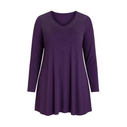 Stil Diva Tunika Damen Gr&ouml;&szlig;e 4XL blau / lila / silber