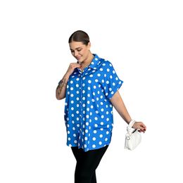 Stil Diva Bluse Damen Gr&ouml;&szlig;e 9XL azur / wei&szlig;
