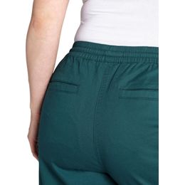 sheego Gro&szlig;e Gr&ouml;&szlig;en Chinohose mit Gummibund und Bindeband, petrol, Gr&ouml;&szlig;e 58 - Damen
