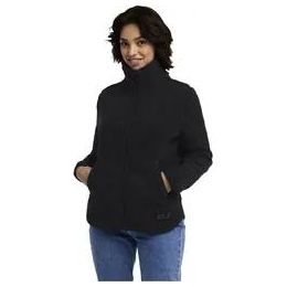 Fleecejacke Jack Wolfskin "HIGH CURL JKT W", Damen, Gr. S, schwarz, Obermaterial: 100% Polyester, normal, Jacken Fleecejacke, &Uuml;bergangsjacke mit weichem Sherpa Fleece, mit Micro Suede Warm Lining