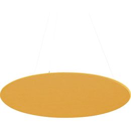 eurokraft basic Akustik-Deckenplatte, PET-Filz, &Oslash; 1200 mm, runde Form, gelb, ab 5 Stk