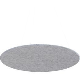 eurokraft basic Akustik-Deckenplatte, PET-Filz, &Oslash; 1200 mm, runde Form, hellgrau, ab 10 Stk