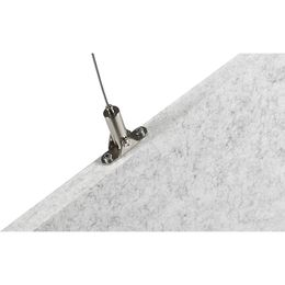 eurokraft basic Akustik-Deckenplatte, PET-Filz, HxB 600 x 1200 mm, rechteckige Form, hellgrau, ab 10 Stk