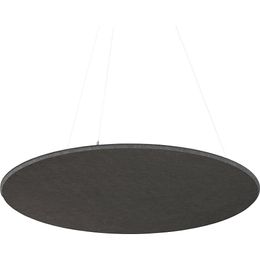 eurokraft basic Akustik-Deckenplatte, PET-Filz, &Oslash; 1200 mm, runde Form, dunkelgrau, ab 5 Stk