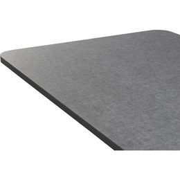 eurokraft basic Akustik-Deckenplatte, PET-Filz, HxB 600 x 1200 mm, rechteckige Form, dunkelgrau, ab 10 Stk