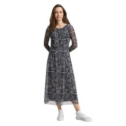 Tom Tailor Kleid Damen Gr&ouml;&szlig;e 44 sand / navy / wei&szlig; Winterkleid