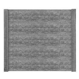 Beckers Betonzaun Betonzaunplatte 'Standard Casa Borsika' 200 x 38,5 x 3,5 cm grau