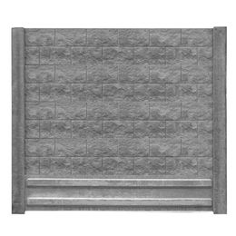 Beckers Betonzaun Sockelplatte 'Standard' 200 x 38,5 x 3,5 cm grau