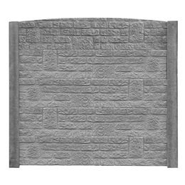 Beckers Betonzaun Betonzaunbogenplatte 'Standard Romania' 200 x 45 x 3,5 cm grau