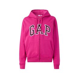 GAP Zip-Up Hoodie 'HERITAGE' female Pink size XL