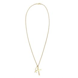 Elli Necklace 'Fisch, Kreuz' female Gold size 55
