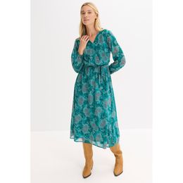 bonprix Chiffonkleid mit Paisley-Druck, gr&uuml;n