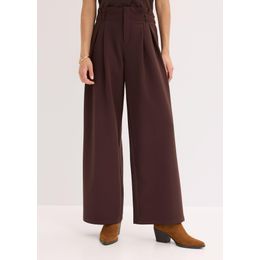 bonprix Bundfaltenhose mit Bequembund, braun