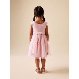 next Kleid M&auml;dchen Gr&ouml;&szlig;e 128 helllila / pfirsich / pink
