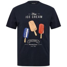 Gro&szlig;e Gr&ouml;&szlig;en North T-Shirt mit Motiv-Print Farbe blau Gr&ouml;&szlig;e: 3XL