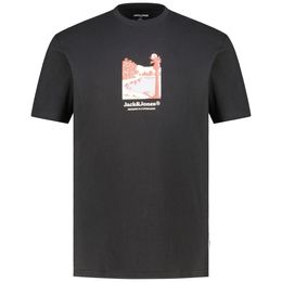 Jack & Jones Gro&szlig;e Gr&ouml;&szlig;en Jack&Jones T-Shirt mit Motiv-Print Farbe schwarz Gr&ouml;&szlig;e: 7XL