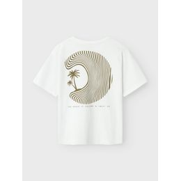name it T-Shirt 'NKMZoko' Jungen Gr&ouml;&szlig;e 134/140 oliv / wei&szlig;