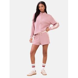 Lipsy Set: Sweatshirt und Shorts Damen Gr&ouml;&szlig;e XS hellpink / wei&szlig;