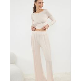 Trendyol Pyjama Damen Gr&ouml;&szlig;e S rosa Winterkleid