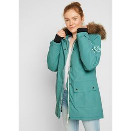 bonprix wasserdichte Outdoor-Funktions-Jacke mit Kapuze, gr&uuml;n, Gr.46, Sportliche Winterjacke mit vielen Taschen