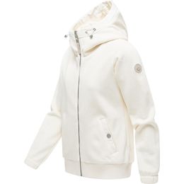 Ragwear Damen Fleecejacke "Cousy Short Bonded", wei&szlig;, Gr. L, Obermaterial: 91% Polyester, 9% Elasthan. Innenfutter: 94% Polyester, 6% Elasthan,