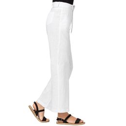 Casual Looks Damen Palazzohose, beige, Gr. 54, unifarben, 55% Leinen, 45% Baumwolle, Hosen