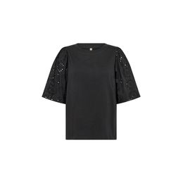 Blusentop soyaconcept "Soya Concept Shirt SC-LORAINE", Damen, Gr. S, 9999 schwarz, Obermaterial: 100% Baumwolle, Blusen Blusentop