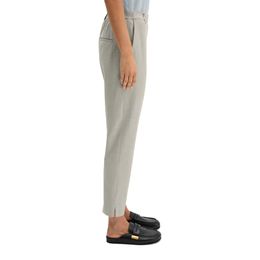 Marc O'Polo MARC O'POLO Damen Chinohose "aus garngef&auml;rbtem Organic-Cotton-Viskose-Mix", beige, Gr. 42, gestreift, Twill, Obermaterial: 47% Baumwolle, 46%